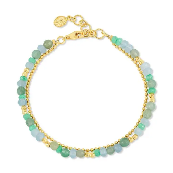 DOWER & HALL Orissa Vermeil Bracelet - Green
