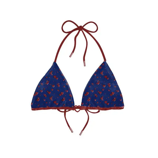BLACKBOUGH SWIM Zoey Triangle Bikini Top - Blue