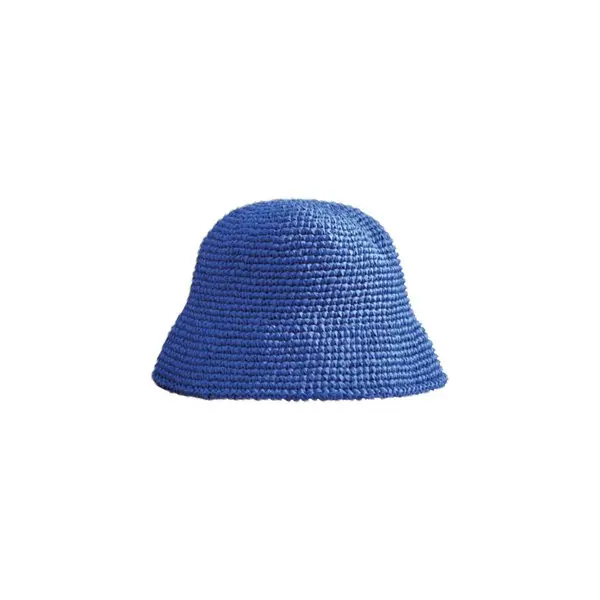 SPRINGMOONATELIER Raffia Fishing Hat - Blue