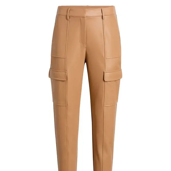 Commando Faux Leather Cropped Cargo Trousers