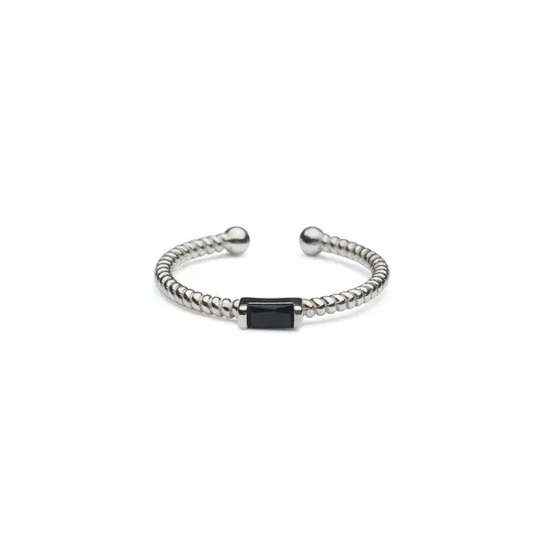 SHABELLA NYC Adjustable Ring - Black/silver