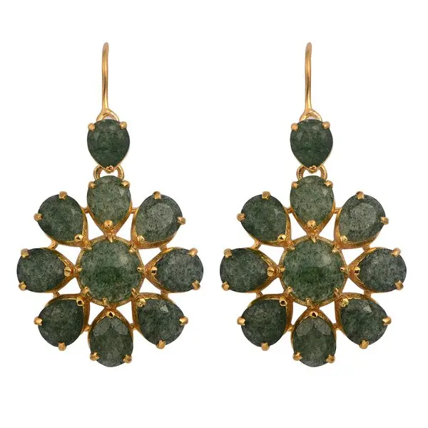 EMMA CHAPMAN JEWELS Boston Strawberry Onyx Dangle Earrings - Green