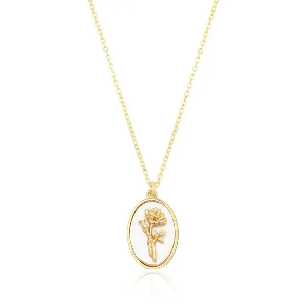 SET & STONES Katrina Birth Flower Necklace - Gold/white