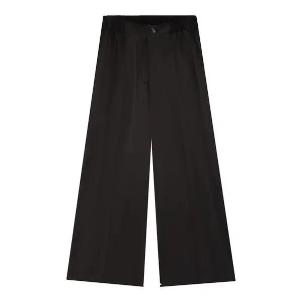 THE SUMMER EDIT Lexi Sports Luxe Silk Trouser - Black