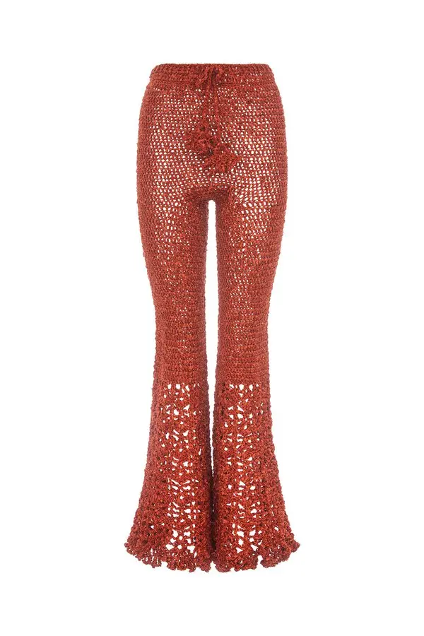ANDREEVA Chrysanthemum Crochet Pants