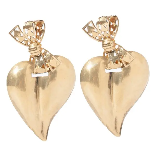 CASTLECLIFF Heartstring Dangle Earrings - Gold