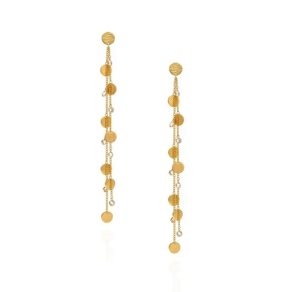 JAREDJAMIN Babylonica Dangle Post Earrings - Gold