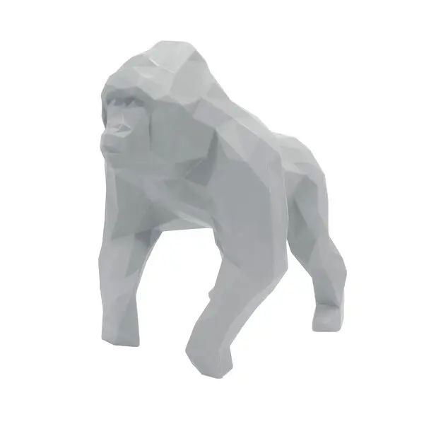 MAROKKA DESIGN Gorilla Geometric Sculpture Gus In Light - Grey
