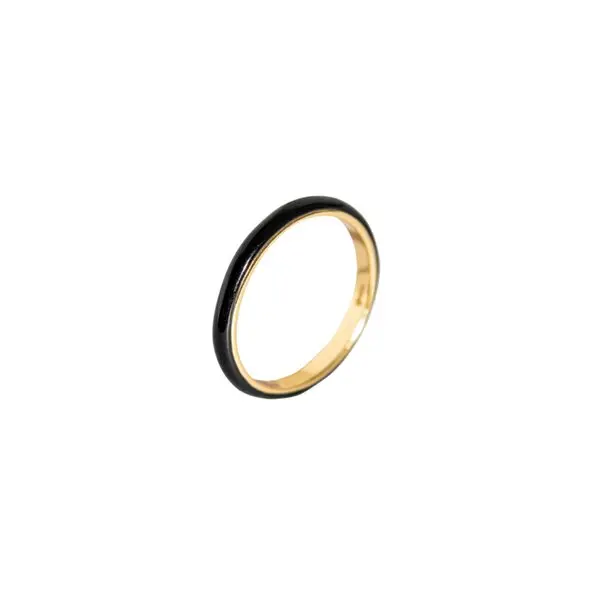 CLAIRE HILL DESIGNS Enamel Band Ring - Black