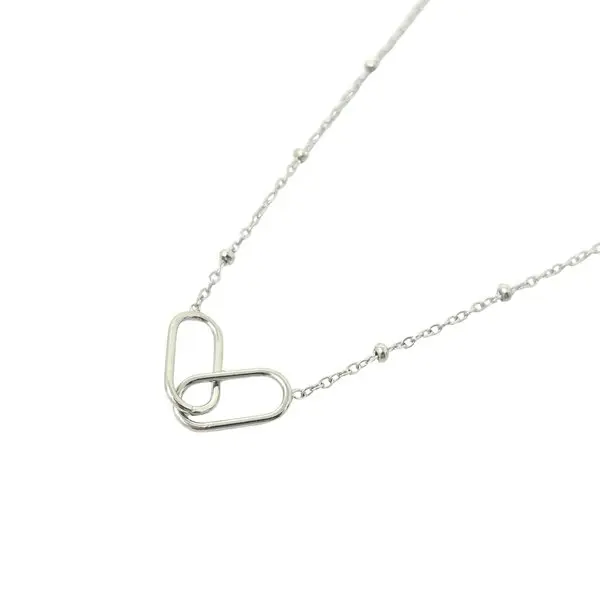 HARFI Paperclip Link Necklace - Silver