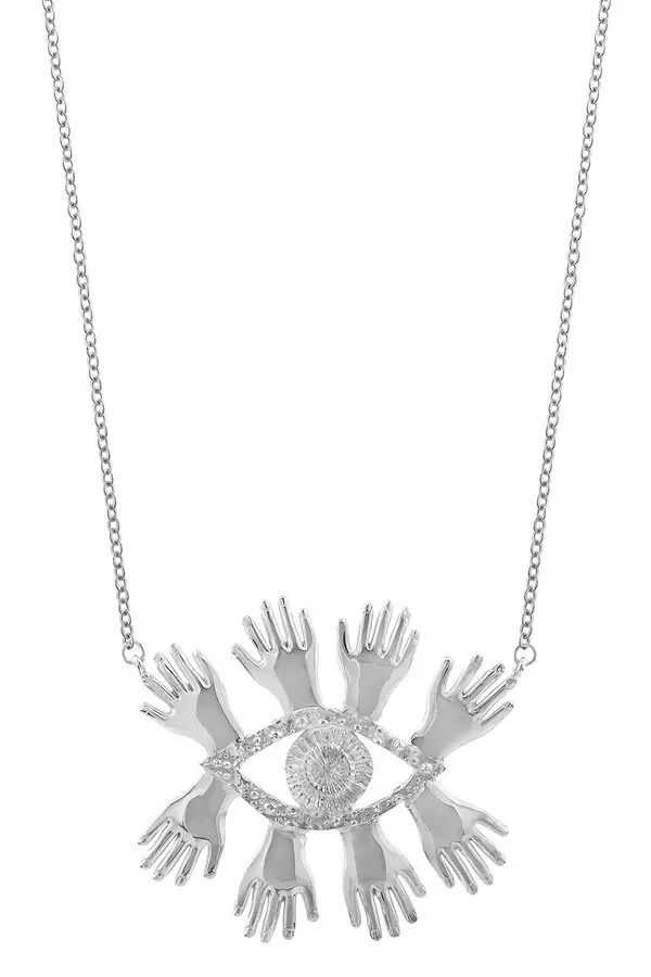 SOPHIE SIMONE DESIGNS Abre Los Ojos Necklace - Silver