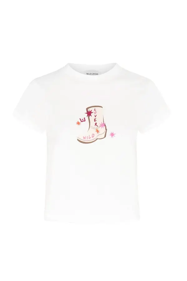 WILD LOVERS LONDON Roselie Baby Tee - White