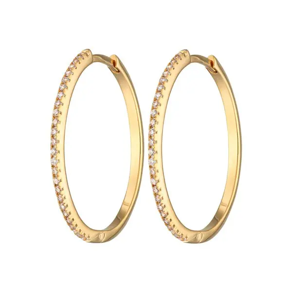 SCREAM PRETTY Slim Hoop Earrings - Gold