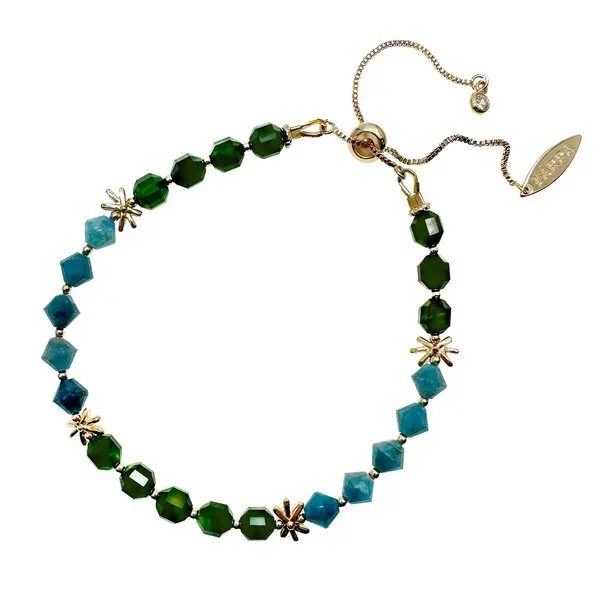 FARRA Apatite And Agate Beaded Bracelet - Blue