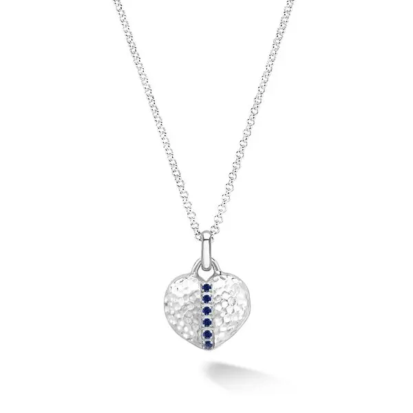 DOWER & HALL Sterling Lumiere Locket With Blue Sapphires - Silver