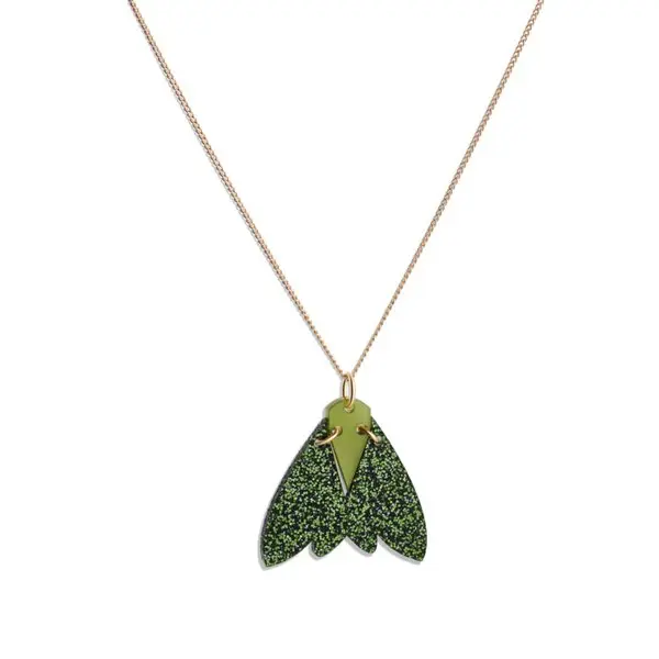 TOOLALLY Gossamer Pendant Necklace - Green