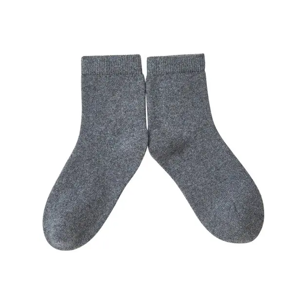 SOFT STROKES SILK Wool Quarter-length Socks Set Of Two - Grey