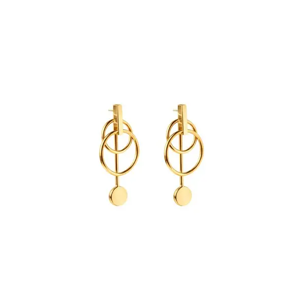 GUTTA DESIGN Mesh Earrings With 18k Plating - Gold