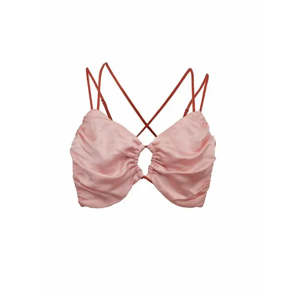 SHINARAA Red / Pink Sleeveless Cropped Bra Top - Red/pink