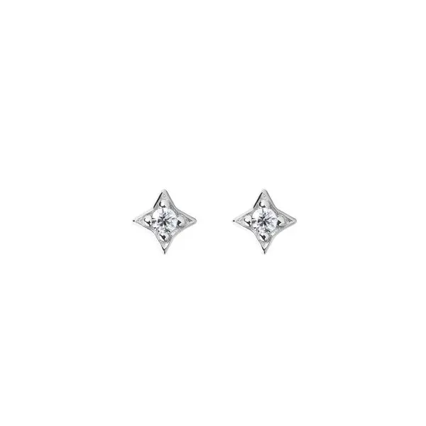 BLOOMTINE | EARTH ANGEL HQ Illuminess™ Mini Star Stud Earrings - Silver