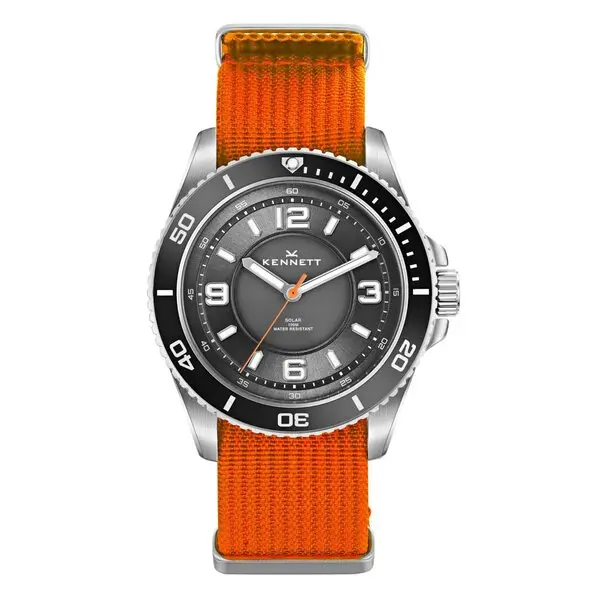 KENNETT WATCHES & ACCESSORIES Solar-powered Adventure Watch - Grey/orange