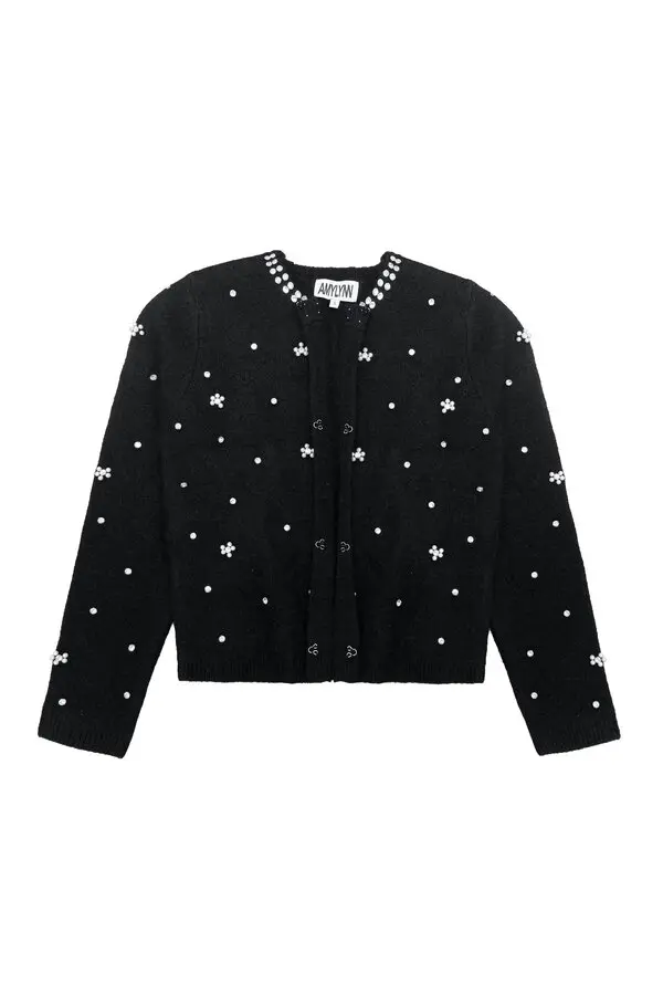 AMY LYNN Luna Embellished Knitted Cardigan