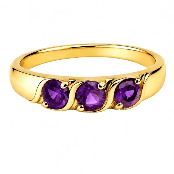 BELINDA JEWELZ Amethyst Vintage Ring - Purple