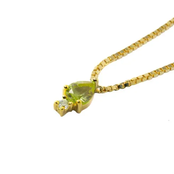 NASI SILVER Pear Atarah Pendant Necklace - Green