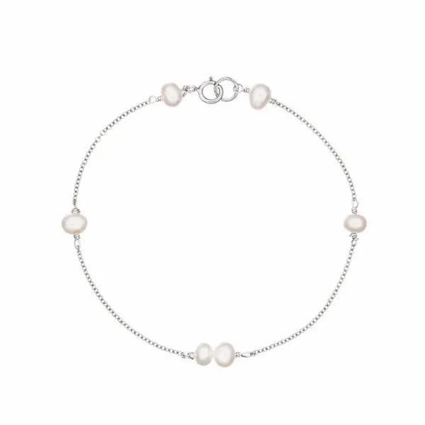 LILY & ROO Sterling Six Pearl Bracelet - Silver