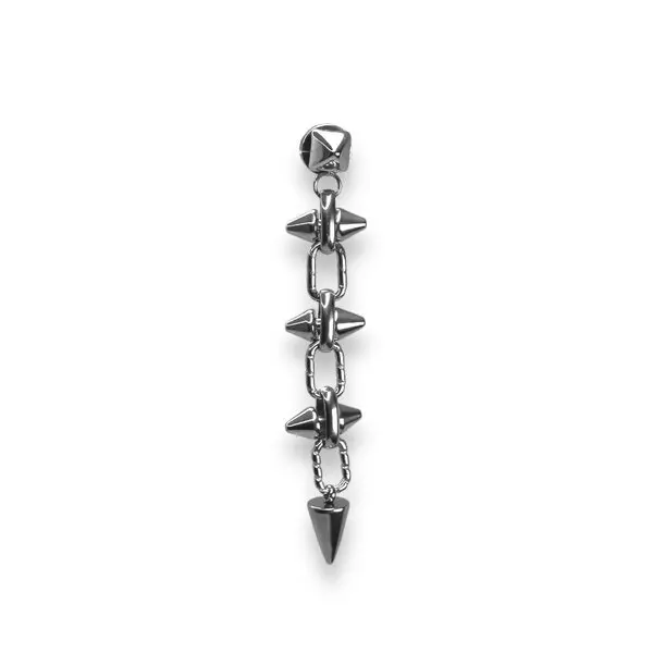 JAGGED HALO JEWELRY Barbie Chain Earrings - Silver
