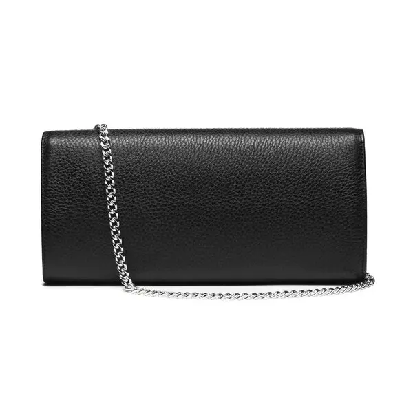 Lovard Leather Clutch With Silver Hardware