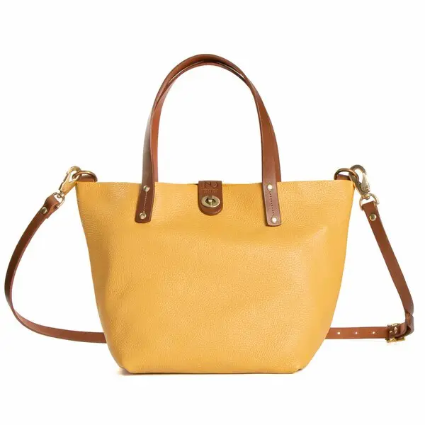 N'DAMUS LONDON Adanna Leather Tote Bag - Yellow