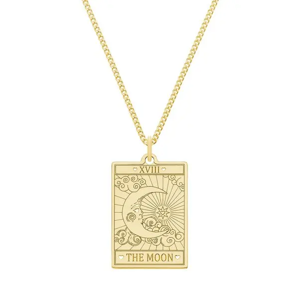 CARTERGORE 9ct Gold Tarot Card Necklace - Yellow