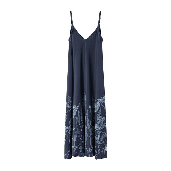 ALOHA FROM DEER Indigo Wings Maxi Dress