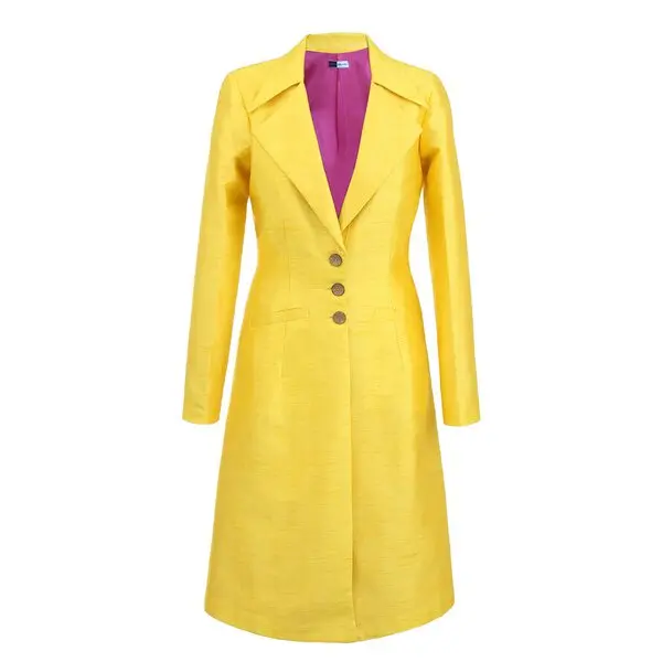 RICHA SHARMA Blazer-style Silk Trench Coat
