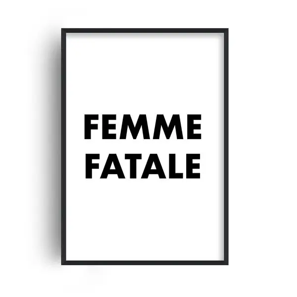 FANCLUB Femme Fatale Retro Music Giclée Art Print A2 - Black