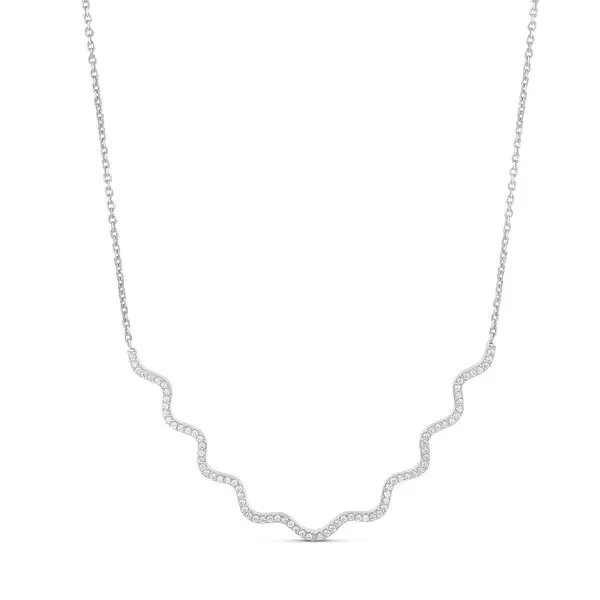 SHYMI Wavy Tennis Chain Necklace - Silver