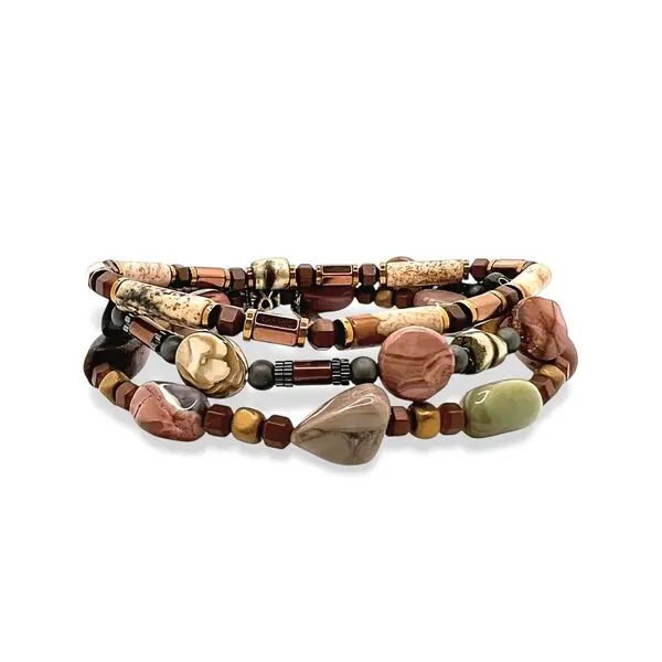 JAREDJAMIN Forest Floor Bracelet Set - Brown