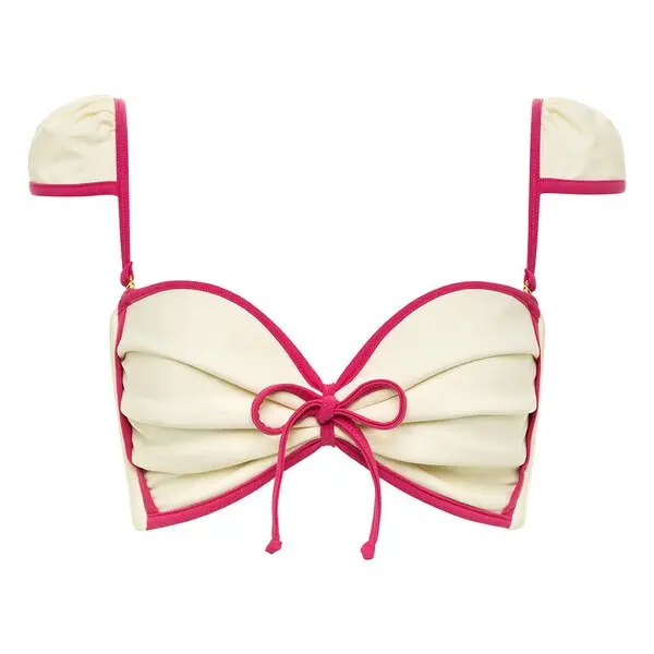 MONTCE Binded Cabana Bows Bikini Top - White