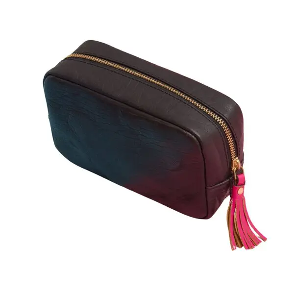 VIDA VIDA Leather Make-up Bag With Tassel - Black