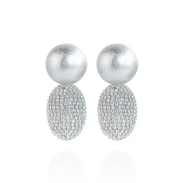 SAULE LABEL Selena Clip-on Earrings - Silver
