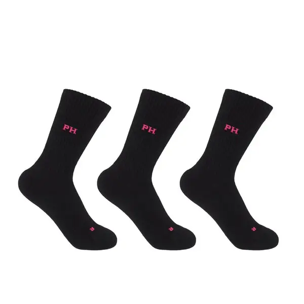 PEPER HAROW - MADE IN ENGLAND Three-pack Sport Socks - Black