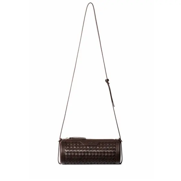 OWLISH STUDIO Reef Woven Cylinder Bag - Brown