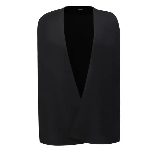 SMART AND JOY Minimalist Evening Cape - Black