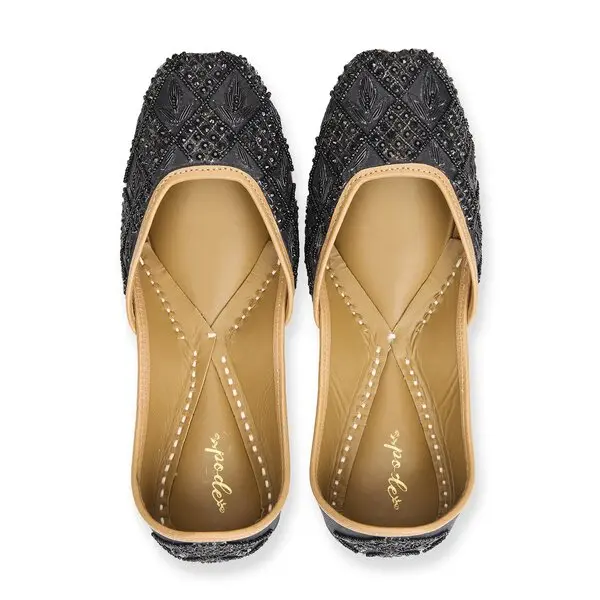 PODE Handmade Beaded Leather Flats