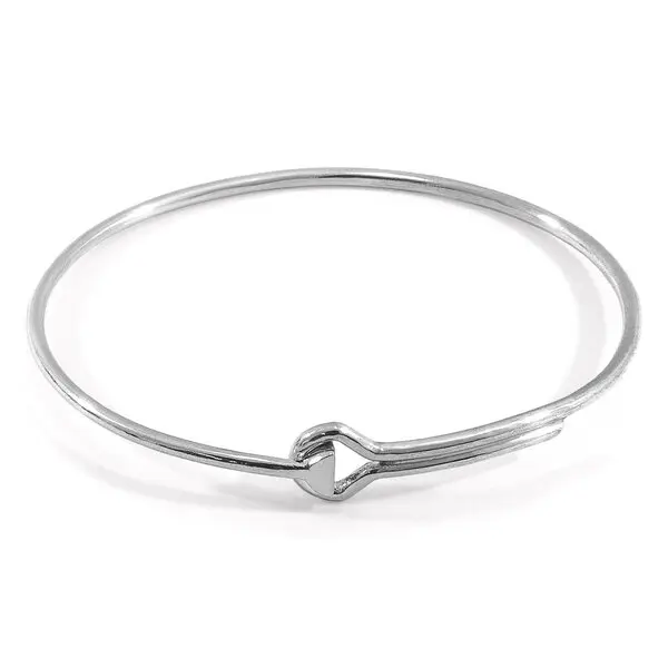 ANCHOR & CREW Sutton Gate Geometric Bangle - Silver