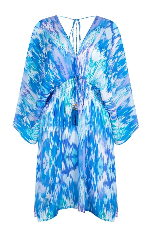 SOPHIA ALEXIA Sea Dream Mini Capri Kimono Dress - Blue