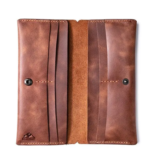 ROARCRAFT Double Phone Long Wallet Tobacco - Brown