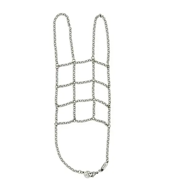 MHART Caged Stainless Steel Hand Chain - Silver