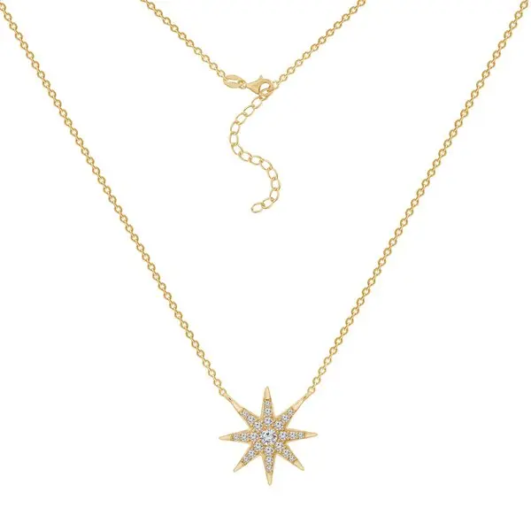 DIAMONBLISS Hollywood Star Pendant Necklace - Gold